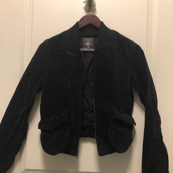 Old Navy | Jackets & Coats | Nwot Old Navy Black Suede Bomber Jacket Xs ...